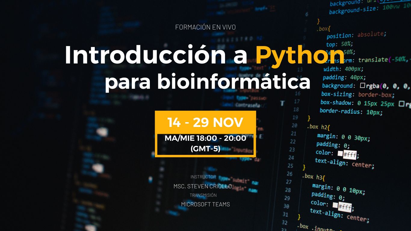 Introducción a python para biólogos | stevencriollomsc